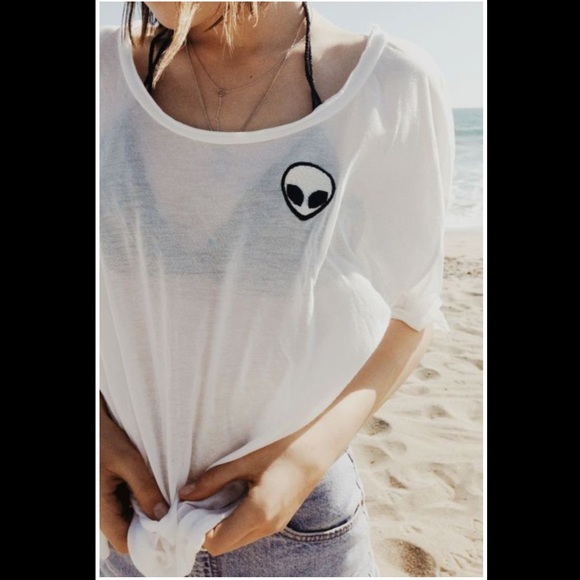 Brandy Melville | Tops | Brandy Melville Angie Alien Patch Top | Poshmark